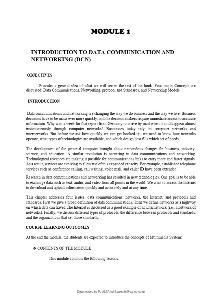 Data Comm and Networking 1 | PDF | Network Topology | Computer Network