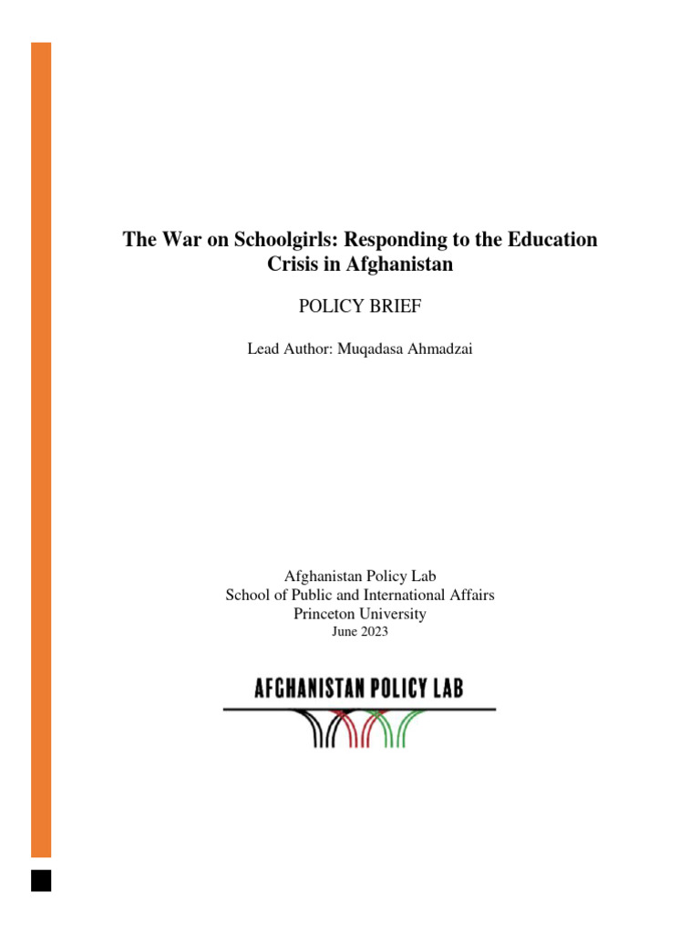 Girls Education Policy Brief | PDF | Taliban | Afghanistan