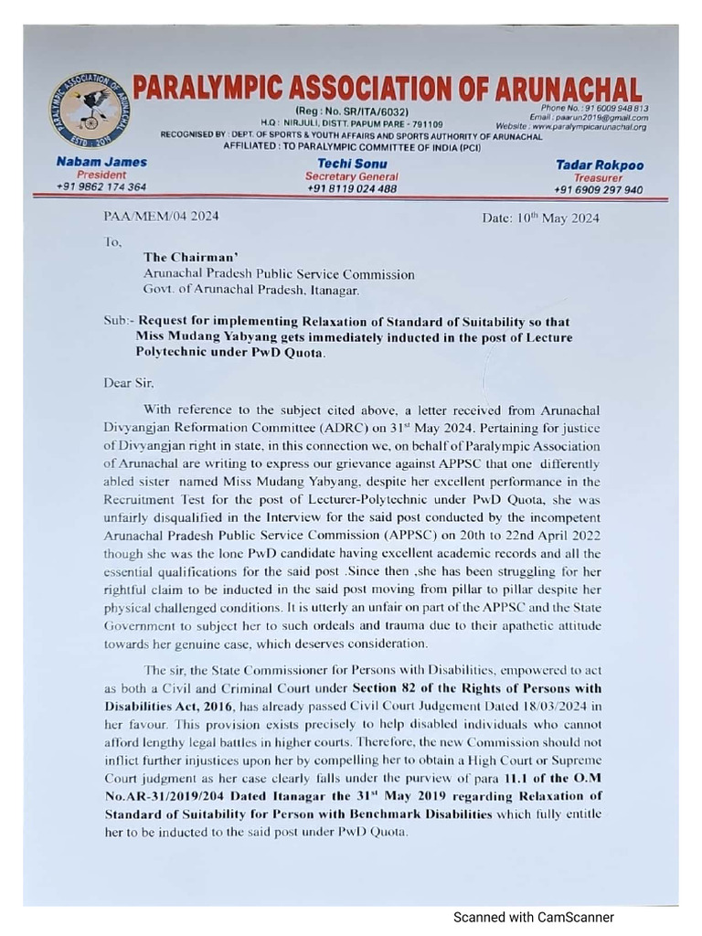 Letter of PAA To APPSC | PDF