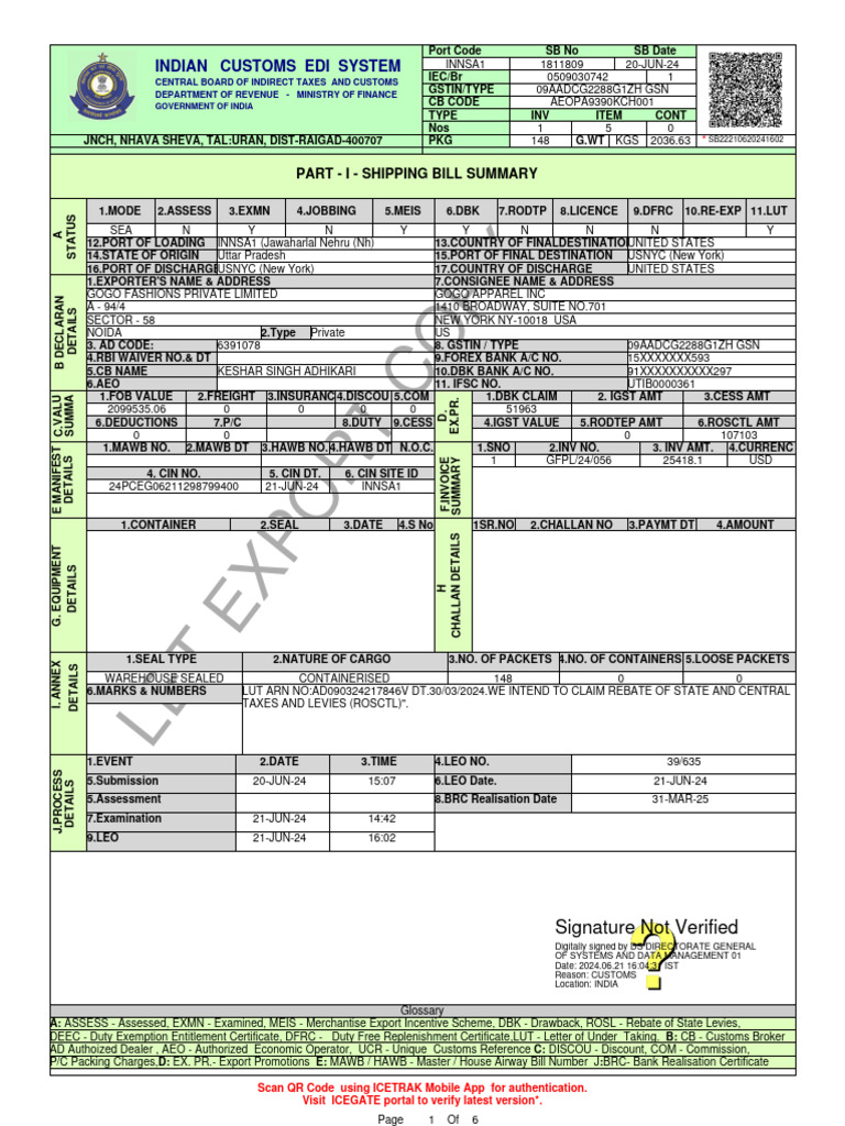 056 sb | PDF | Customs | Qr Code