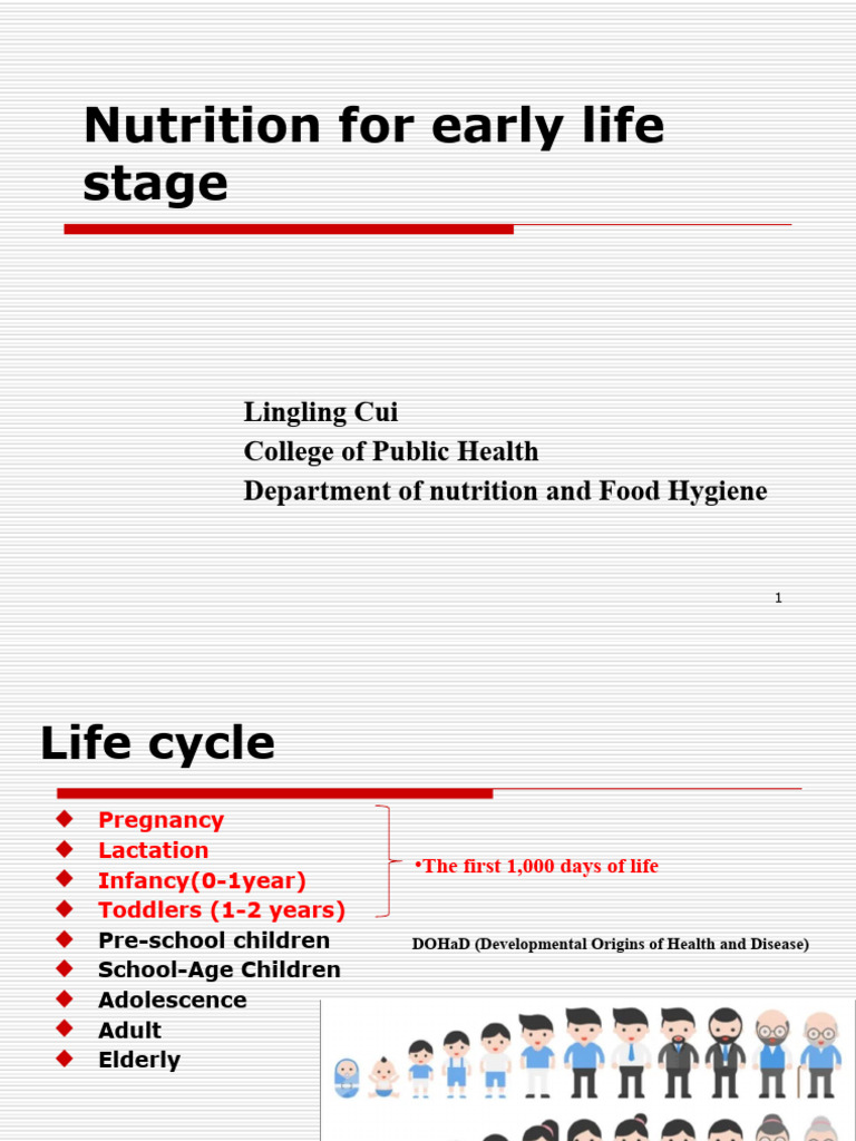 W4L1 Nutrition For Early Life Stage | PDF | Pregnancy | Breastfeeding