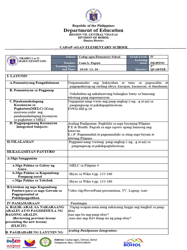 Filipino-COT-3rd-Quarter-MELC BASE | PDF