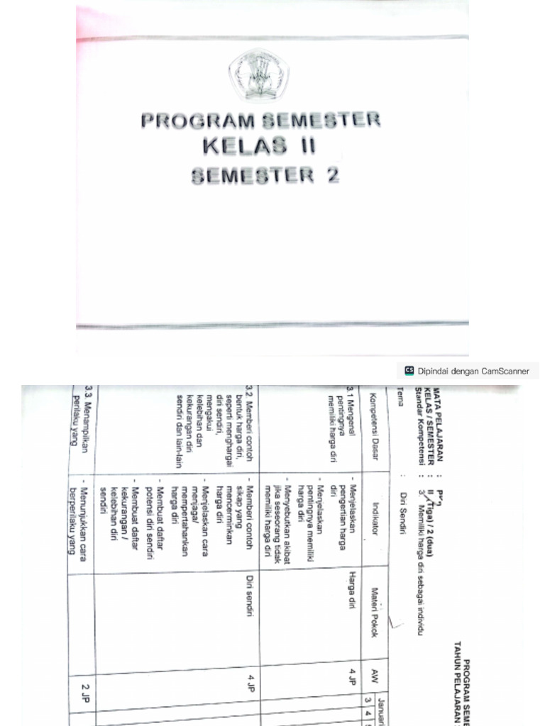 Prosem - Dewihastuti Pulungan - Kls 2B | PDF