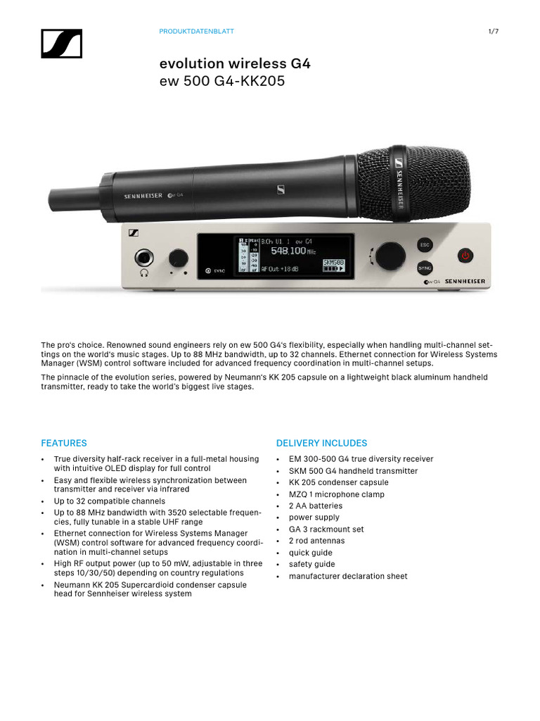 SP 1299 v1.0 Ew 500 G4-KK205 Product Specification EN | PDF | Decibel ...