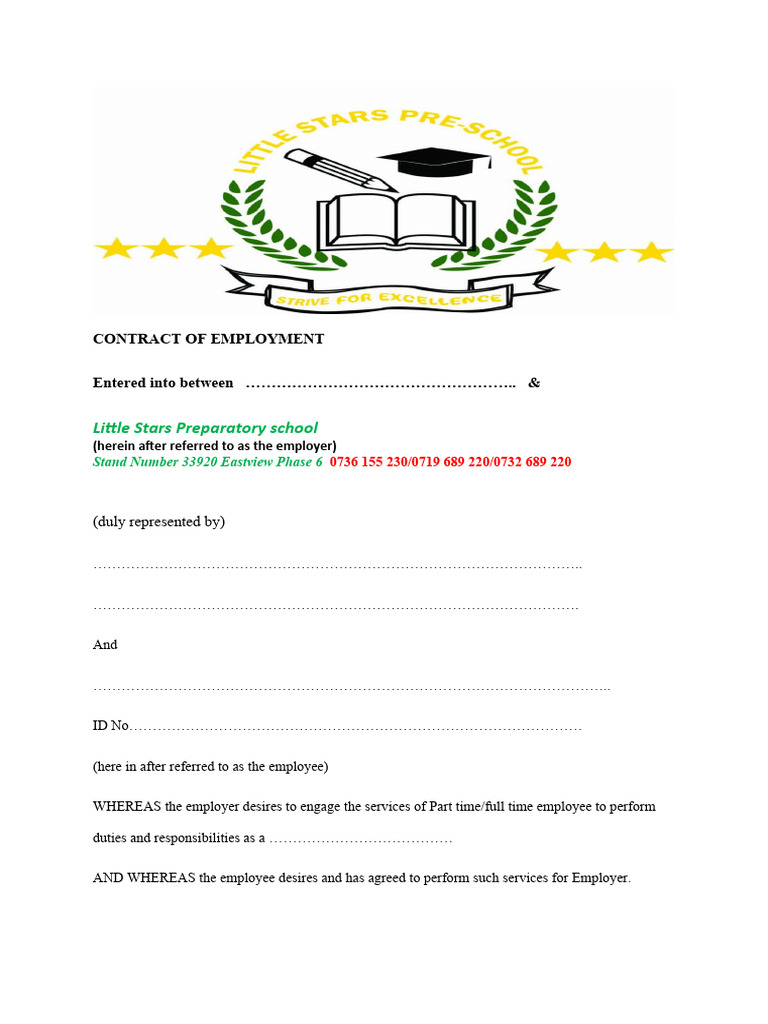 Employment Contract for General Hand | PDF | Employment | Justice