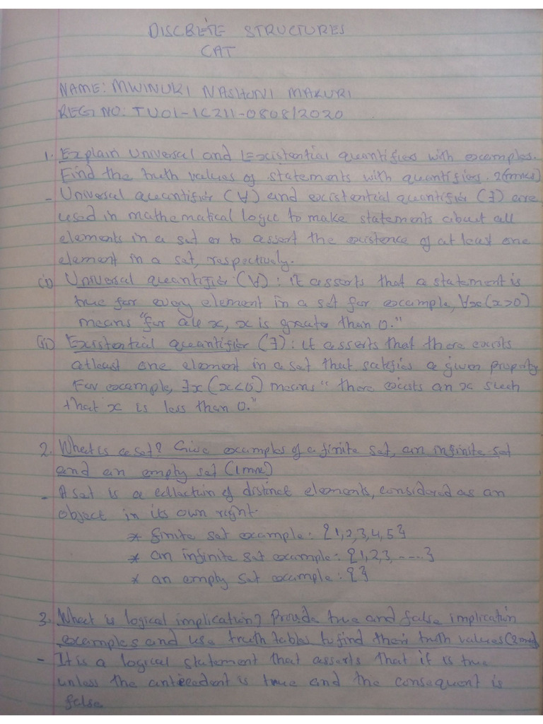 Discrete Structures CAT | PDF