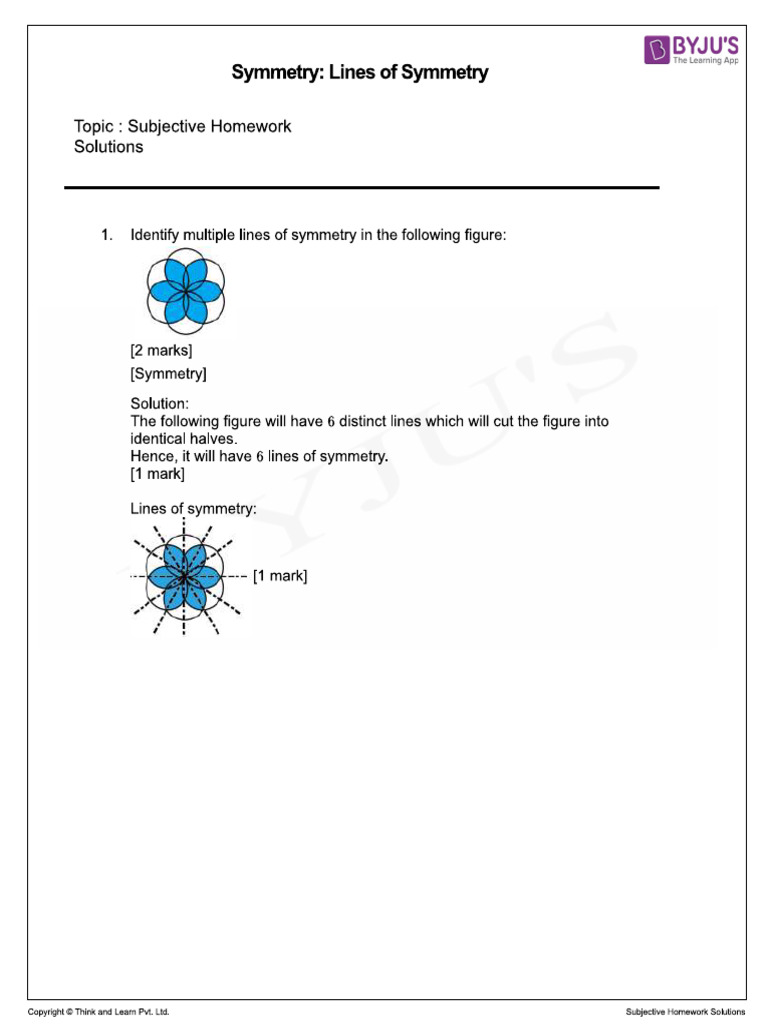 Lines of Symmetry | PDF