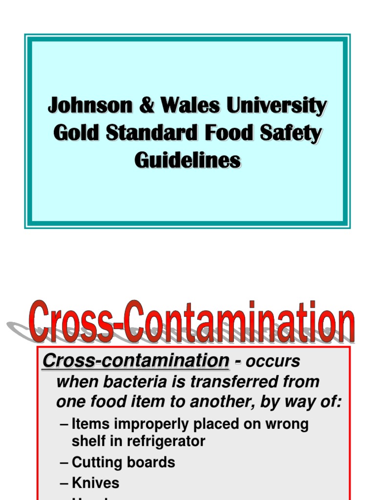 JWU Food Safety Guidelines | PDF | Food Allergy | Food And Drink