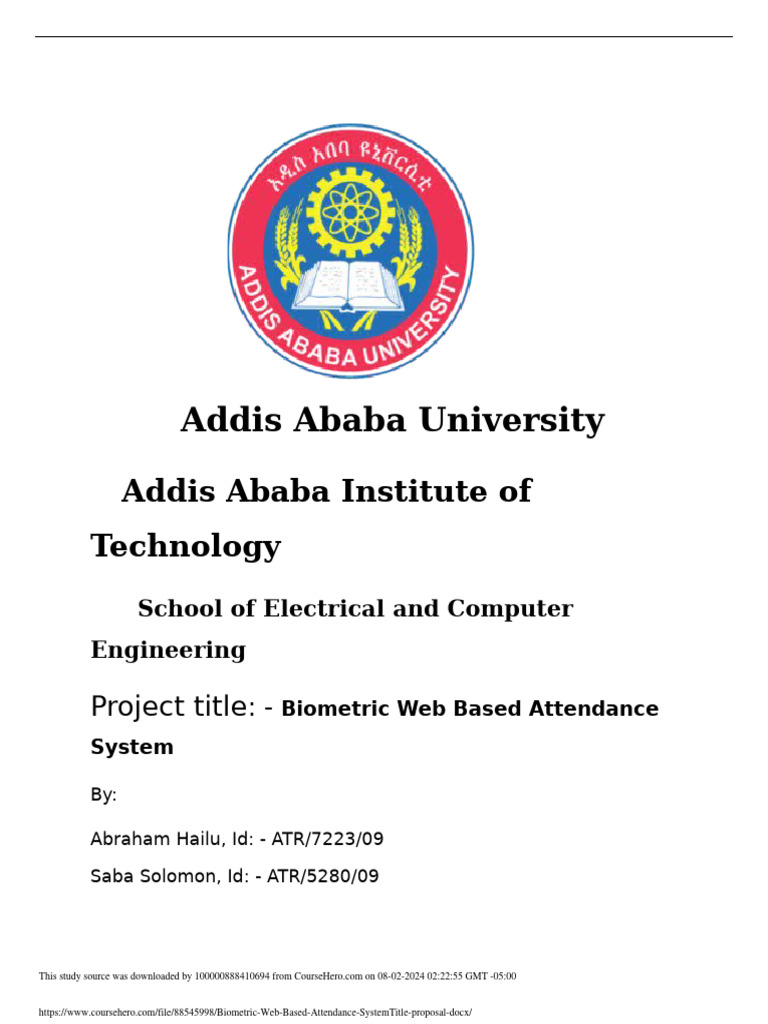 Biometric Web Based Attendance System Title Proposal | PDF | Computer ... Biometric Web Based Attendance System Title Proposal | PDF | Computer ...
