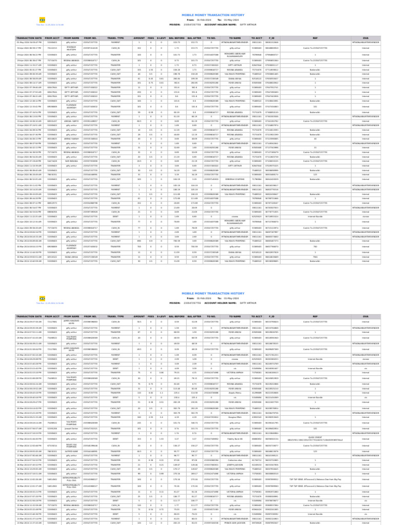Momo Statement Report | PDF | Debit Card | Payments