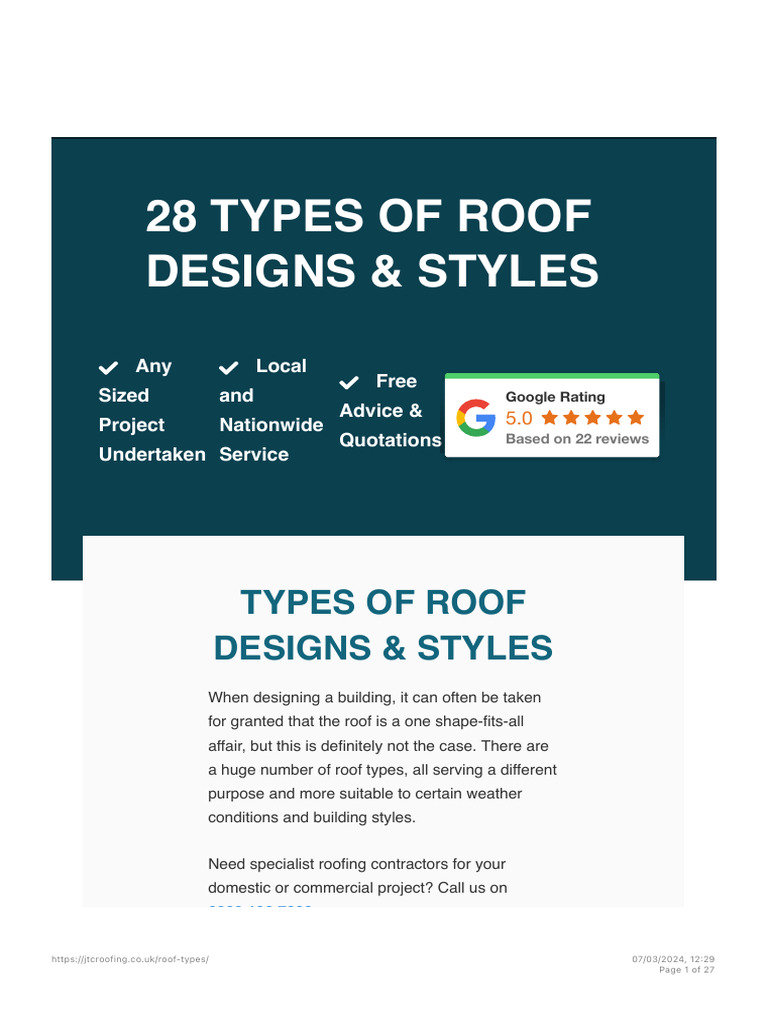 28 Roof Design Styles Explained | PDF | Roof | Window
