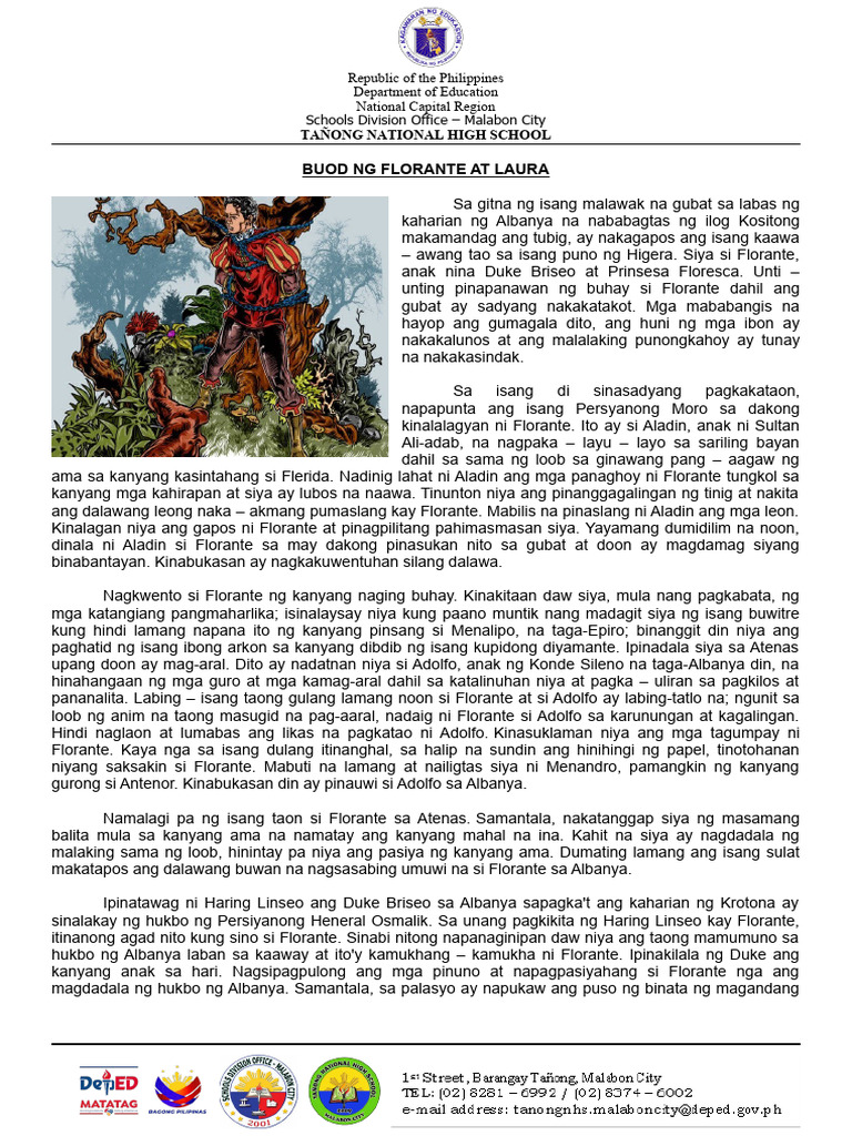 Buod NG Florante at Laura | PDF