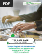Pakistan Income Tax Rate Card 2025-26 | PDF | Taxes | Capital Gain