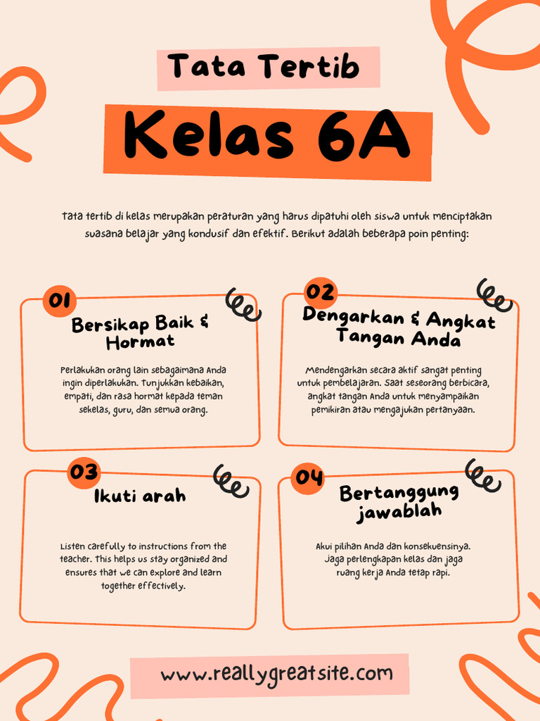 Tata Tertib Kelas 6A yang Efektif | PDF