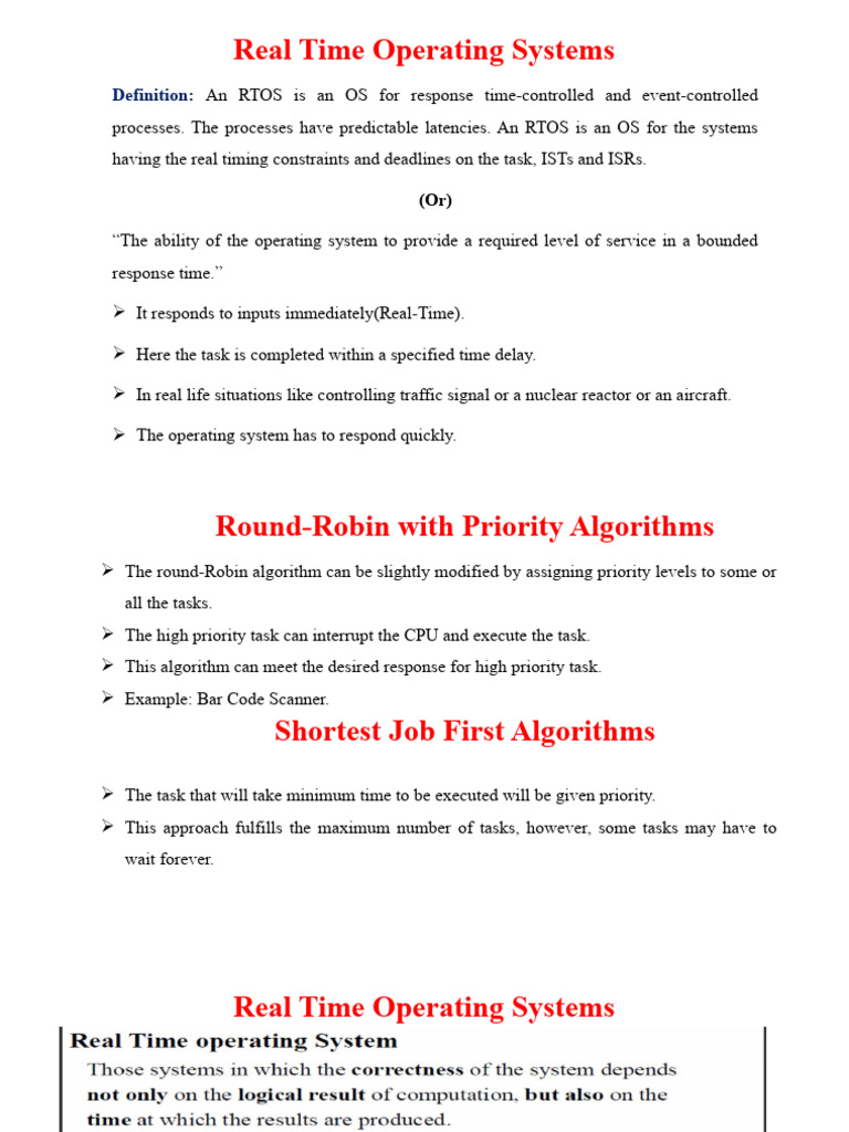 UNIT-II RTOS Embedded Systems | PDF | Scheduling (Computing) | Real Time Computing