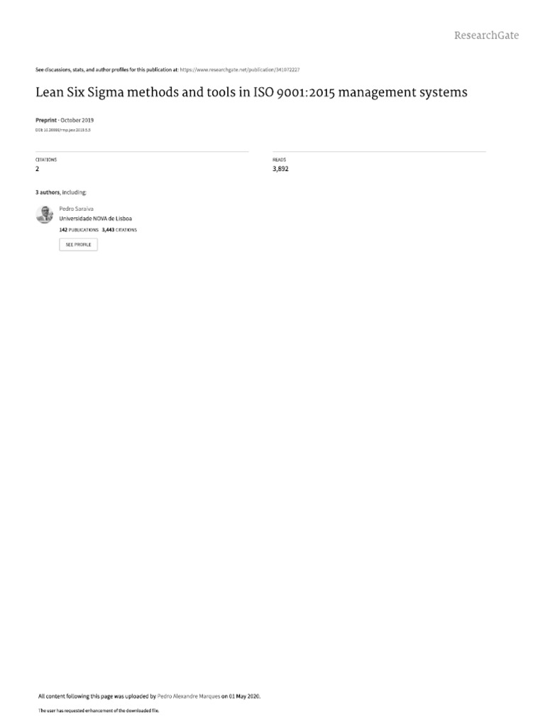 Lean Six Sigma Project | PDF