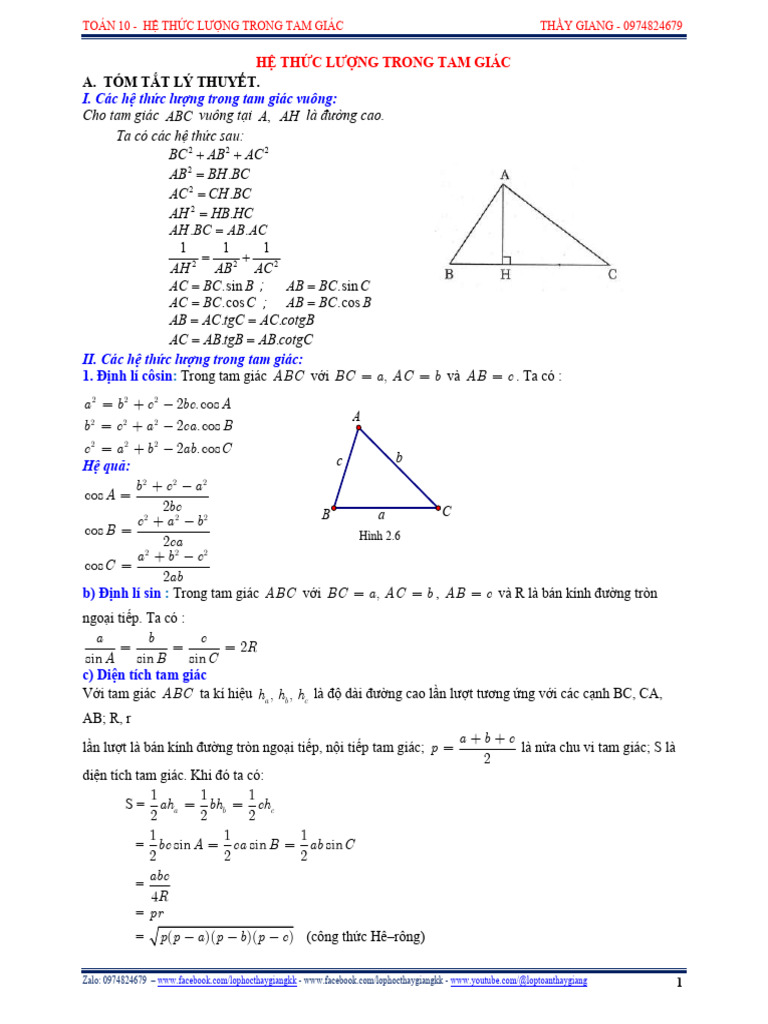 He Thuc Luong Trong Tam Giac | PDF