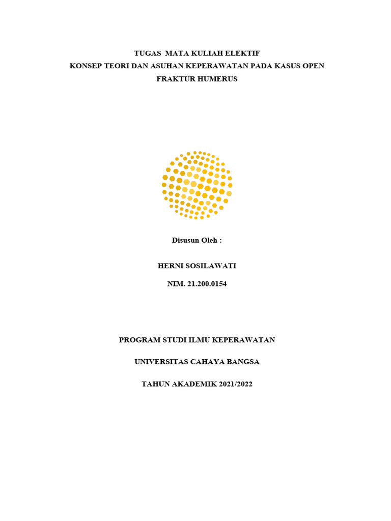 Asuhan Keperawatan Open Fraktur Humerus | PDF