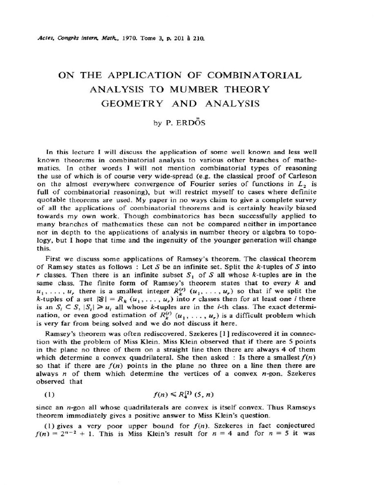1971 13erdos | PDF | Combinatorics | Discrete Mathematics