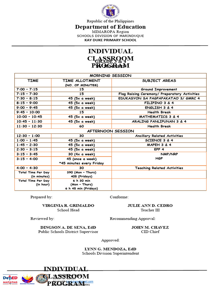 Joy Classroom Program 2 | PDF | Learning Methods | Cognition