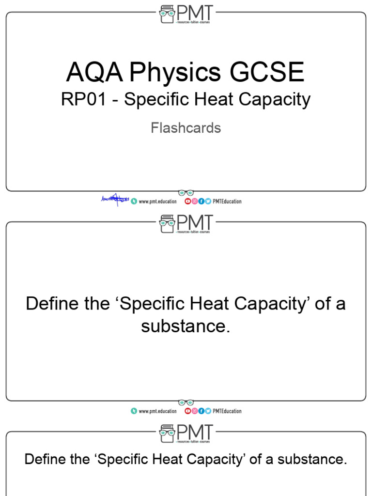 AQA Physics GCSE: Specific Heat Capacity | PDF | Volume | Frequency