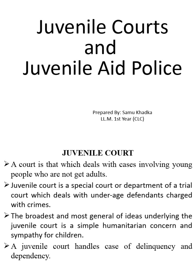 Overview of Juvenile Courts and Aid | PDF | Juvenile Court | Juvenile ...