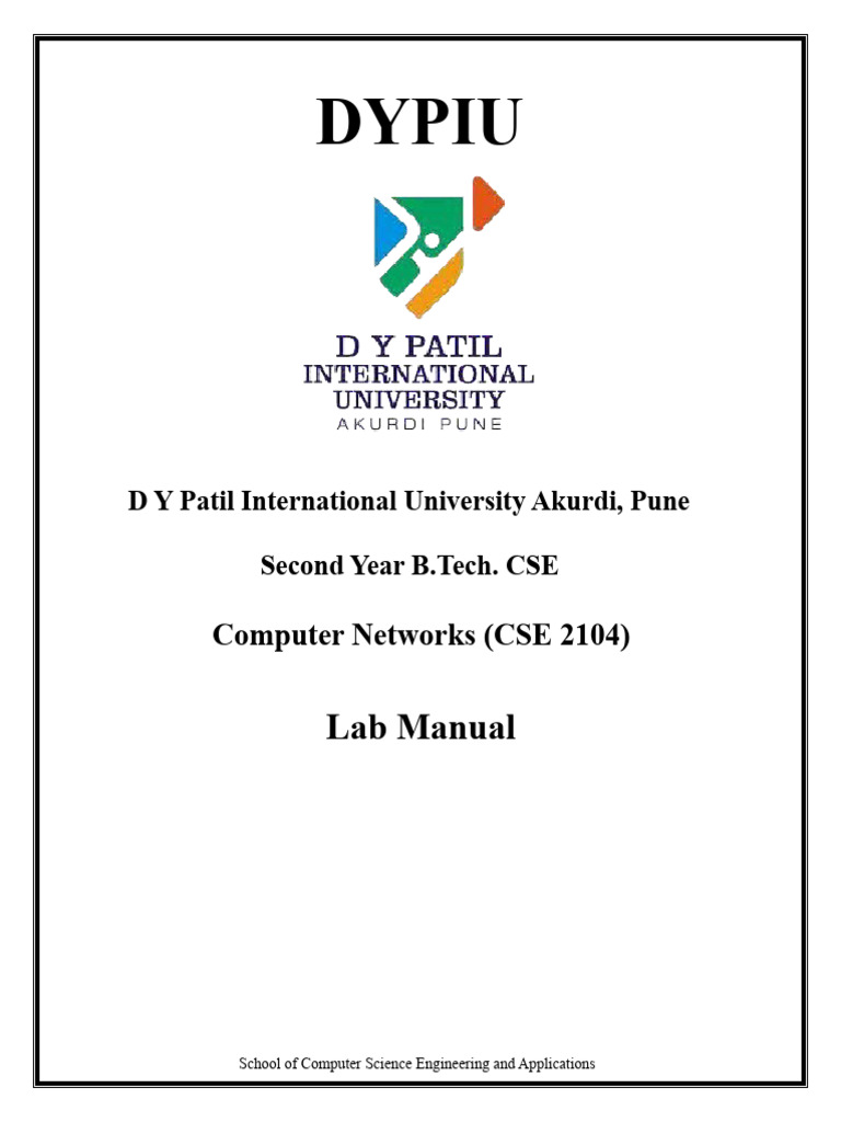 Dypiu: Lab Manual | PDF | Transmission Control Protocol | Computer Network