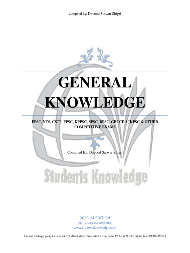 General Knowledge 2023-24 Edition | PDF | Organisation Of Islamic Cooperation | Earth Sciences