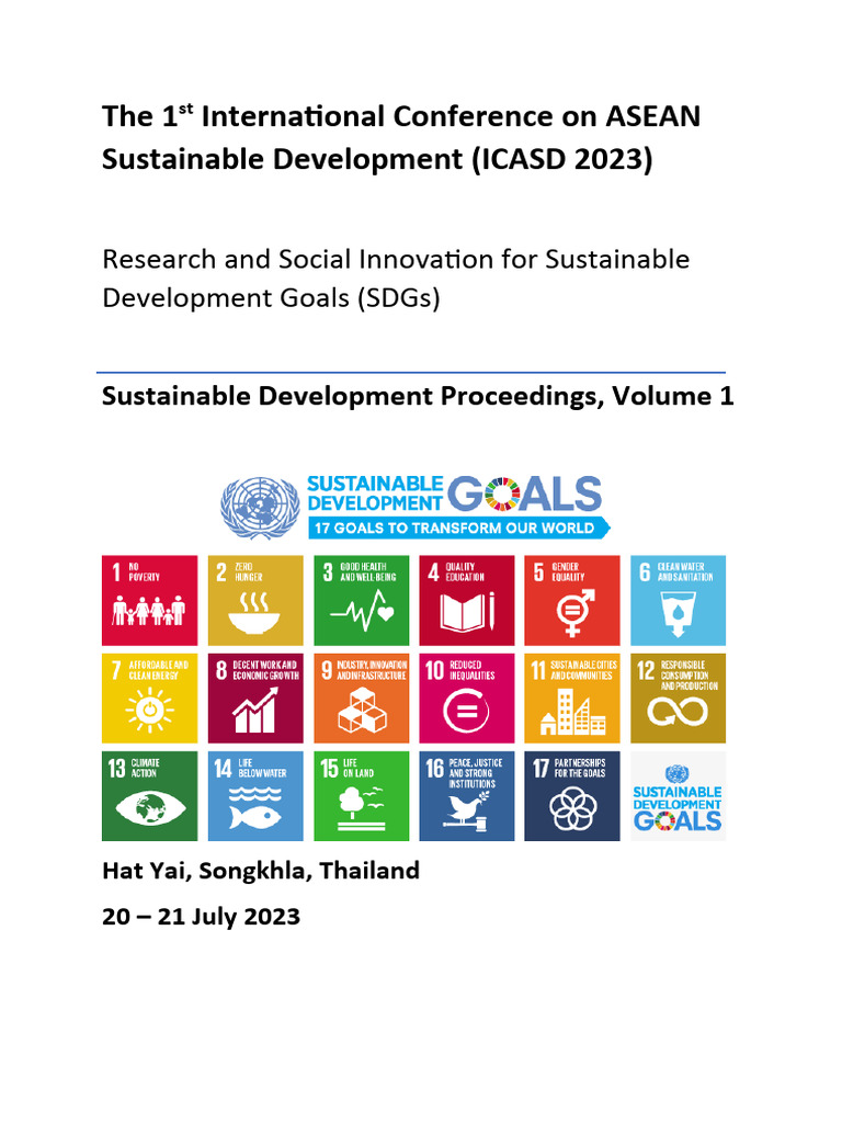 The 1st International Conference On ASEAN Sustainable Development | PDF