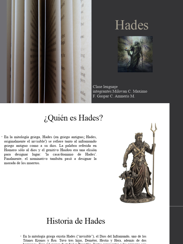 Hades: Dios del Inframundo Griego | PDF | Historia