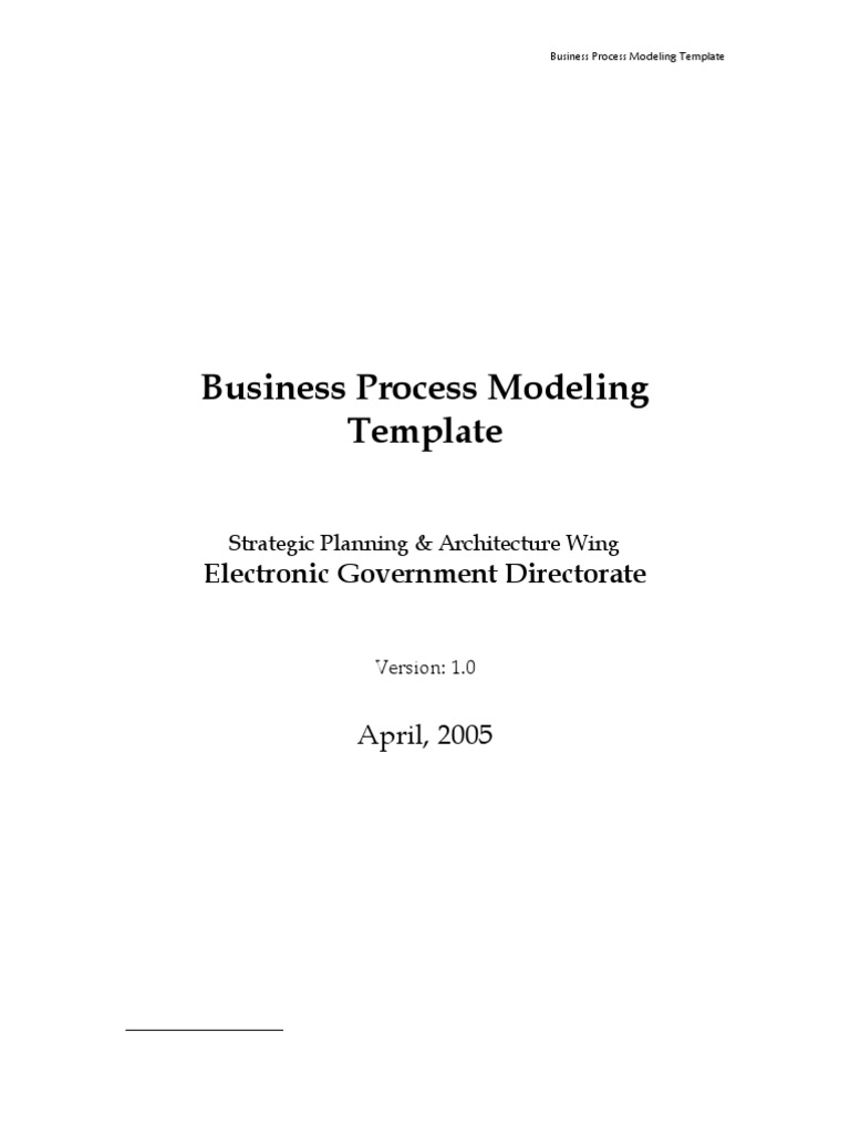 Business Process Modeling Template | Download Free PDF | Business ...