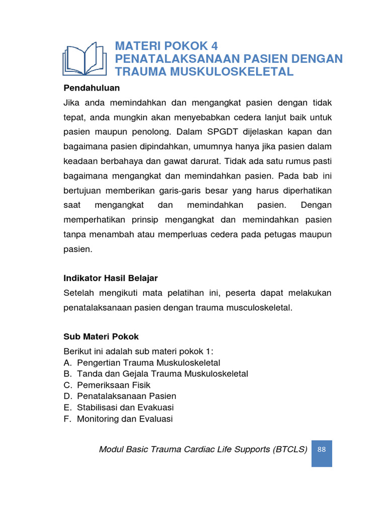 Penatalaksanaan Trauma Muskuloskeletal | PDF | Kesehatan Holistik