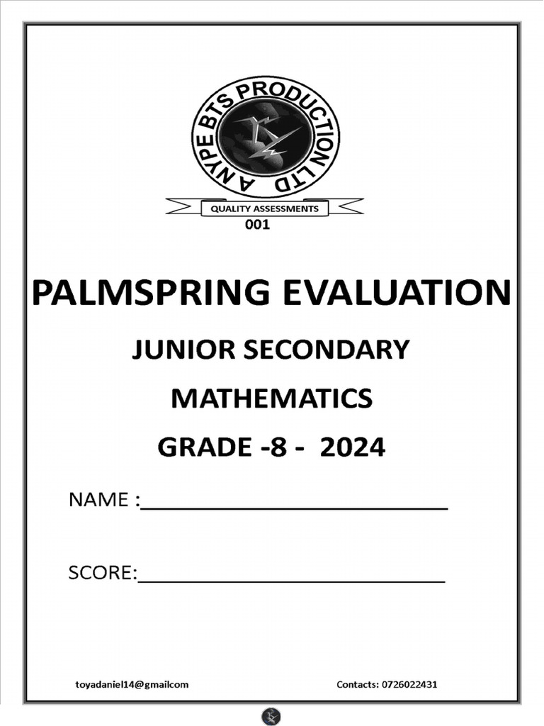 C.A.T 2 Mathematics Grade 8 2024-1 | PDF | Elementary Mathematics | Numbers