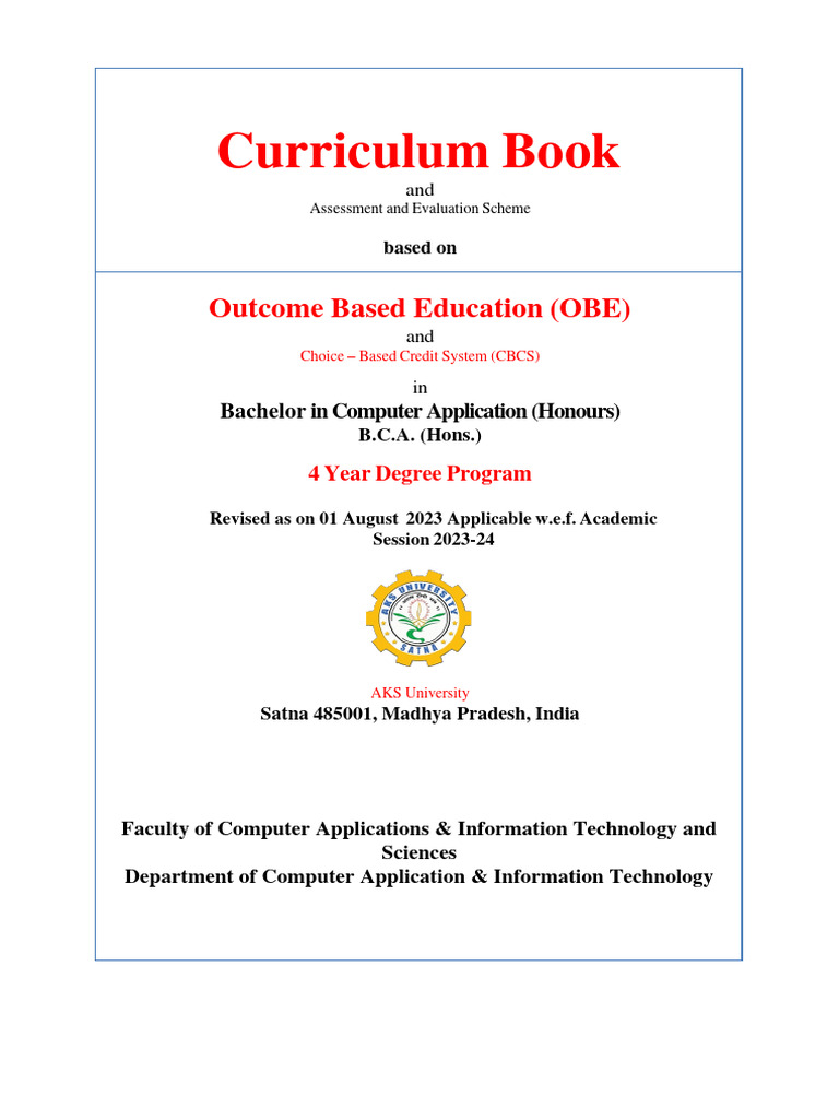 BCA Curriculum | PDF | Sustainability | Sustainable Development