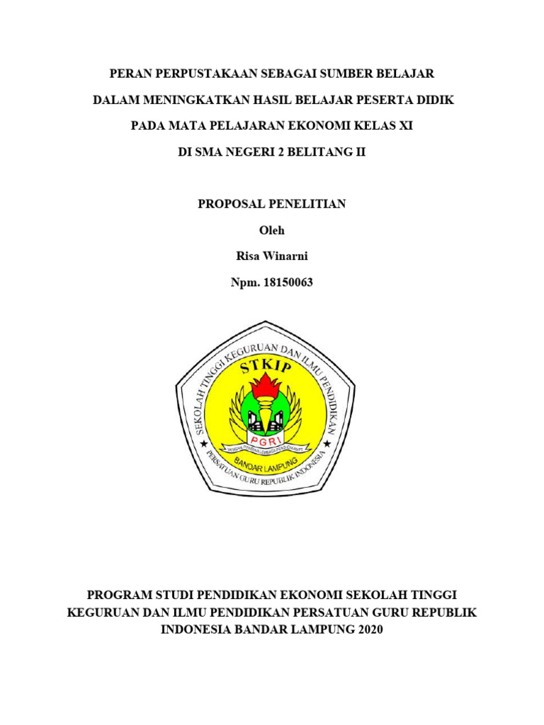 Proposal Penelitian Risa | PDF