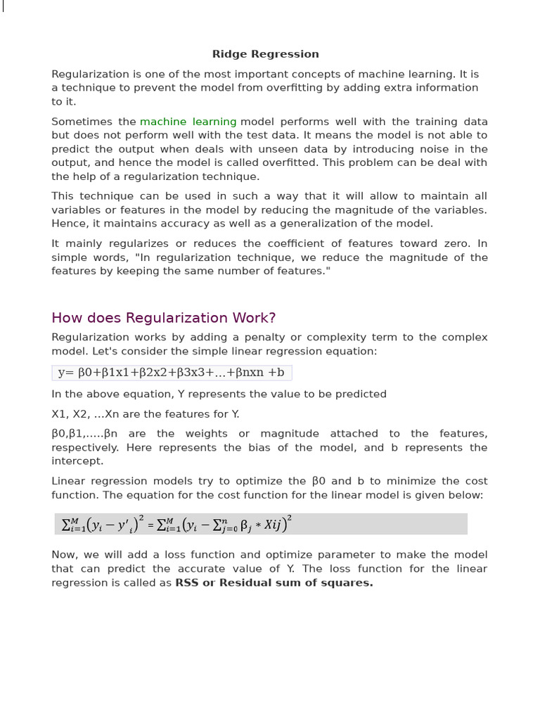 Ridge Mt1cars | PDF | Regression Analysis | Linear Regression