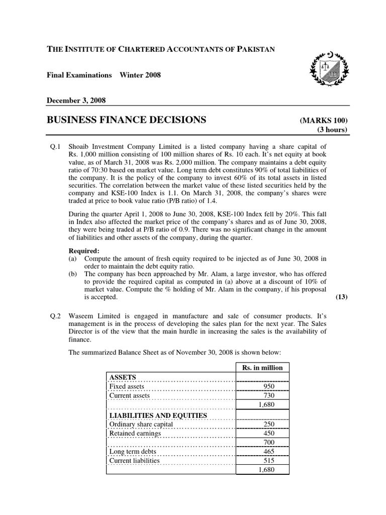 F18-BFD | PDF | Equity (Finance) | Economies