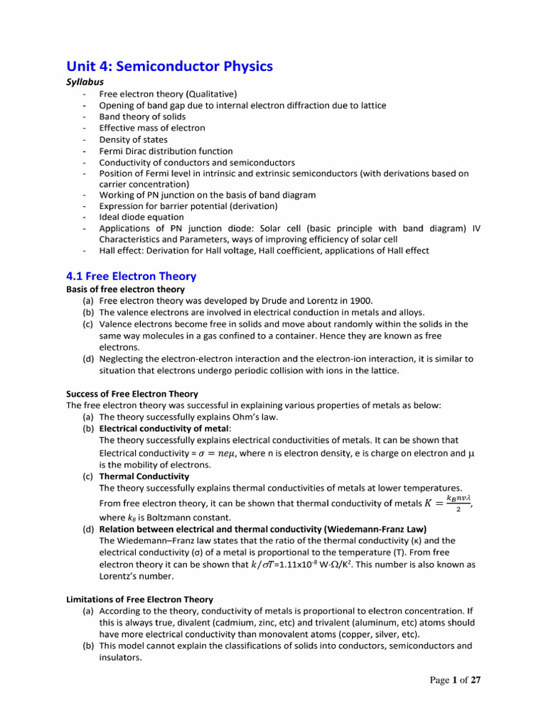 Phy (Unit 4) (Notes) | PDF