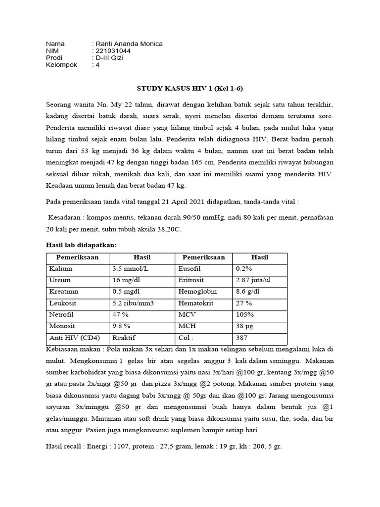 Ranti Ananda Monica - Kasus HIV | PDF