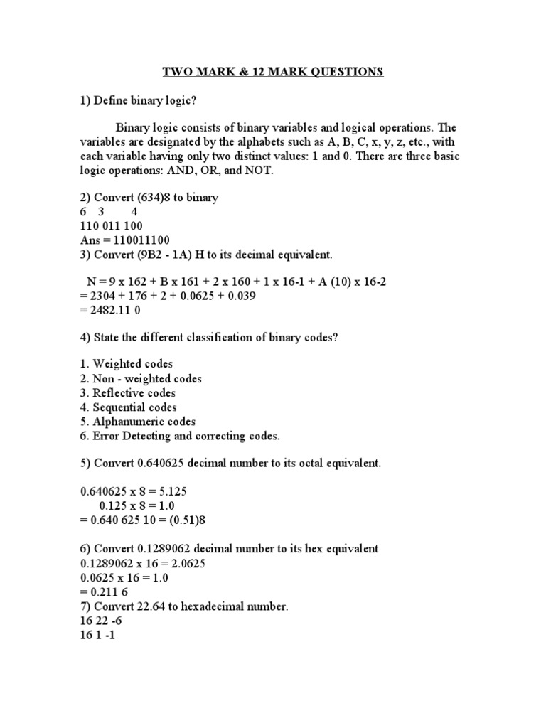 Two Mark & 12 Mark Questions | PDF | Random Access Memory | Read Only ...