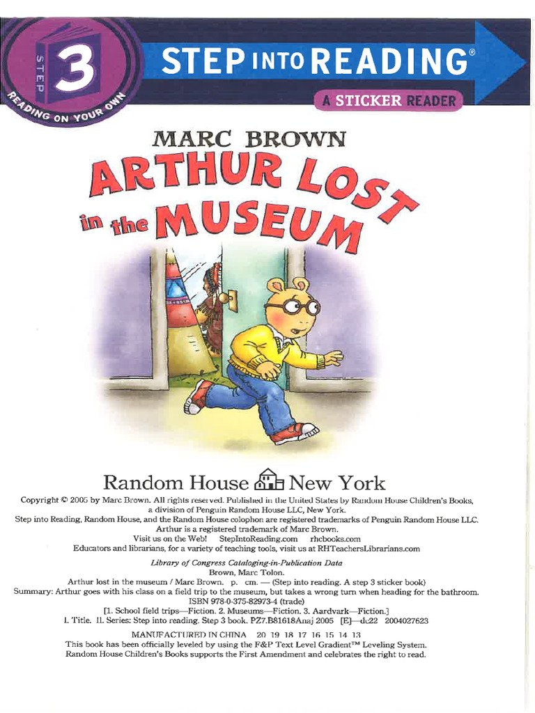 STEP INTO READING 3 - Arthur - 6 - Arthur Lost in The Museum | PDF