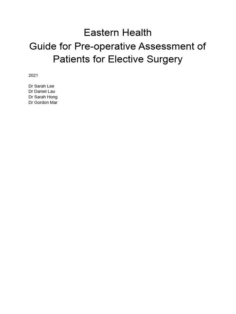 Preop Assessment | PDF | Heart Failure | Chronic Obstructive Pulmonary ...