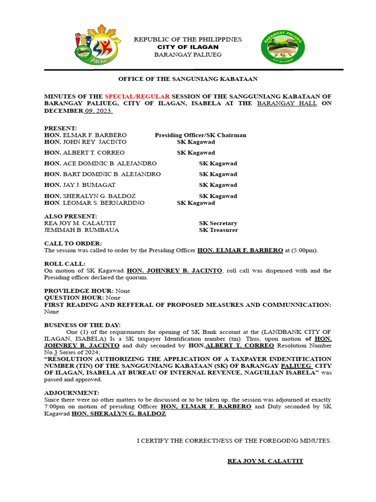 Resolution of SK Process From BIR | PDF | Government