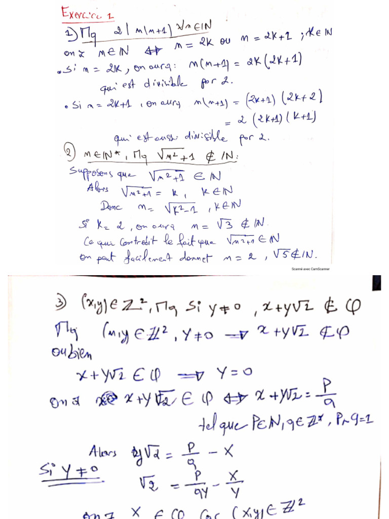 TD1 CORR Ex1-Ex7 | PDF
