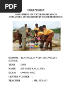Geography Field Project: Kamwala South Secondary School | PDF | Asian ...