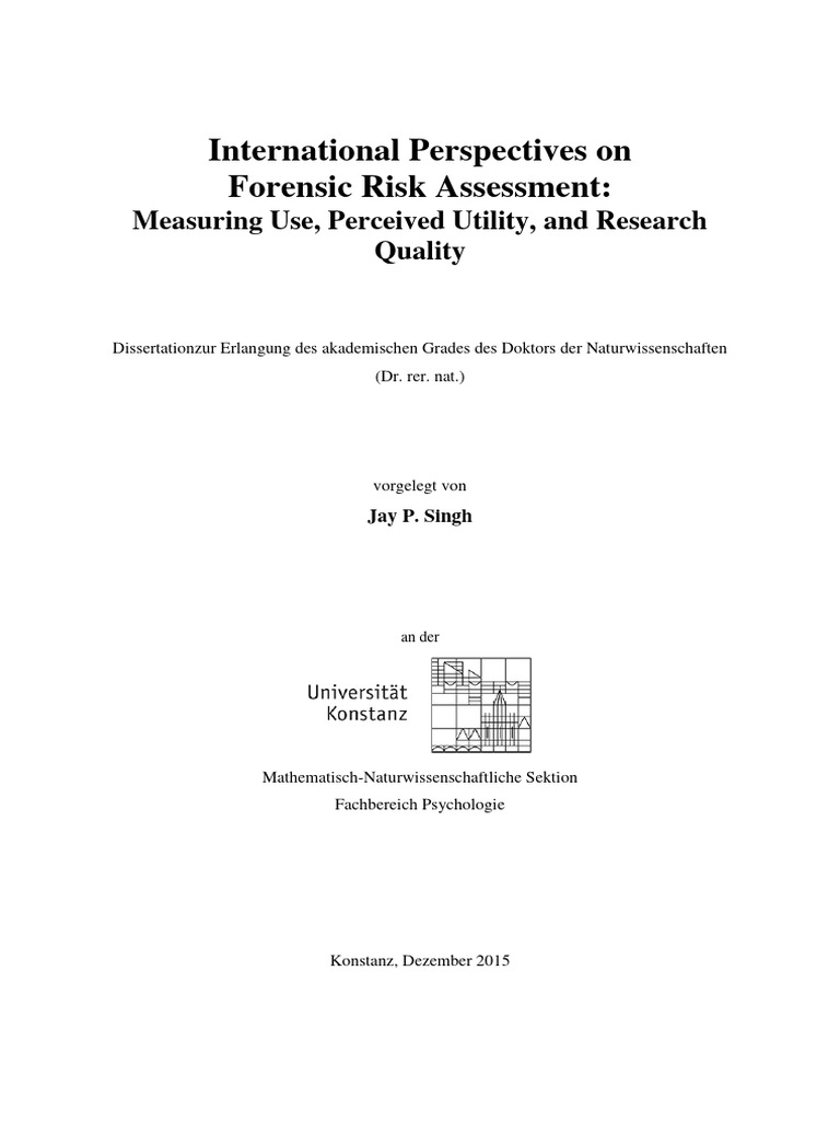 Uni Konstanz Thesis | PDF | Psychopathy | Behavioural Sciences