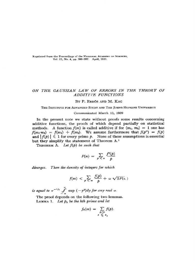 1939 09erdos | PDF | Mathematical Proof | Prime Number