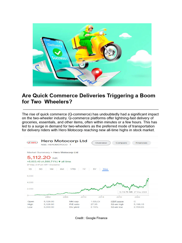 Are Quick Commerce Deliveries Triggering A Boom For Two-Wheelers | PDF ...