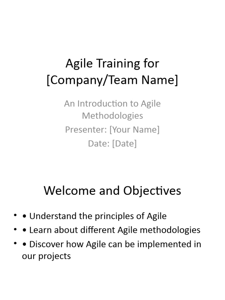 Agile Training Presentation | PDF | Agile Software Development | Scrum ...