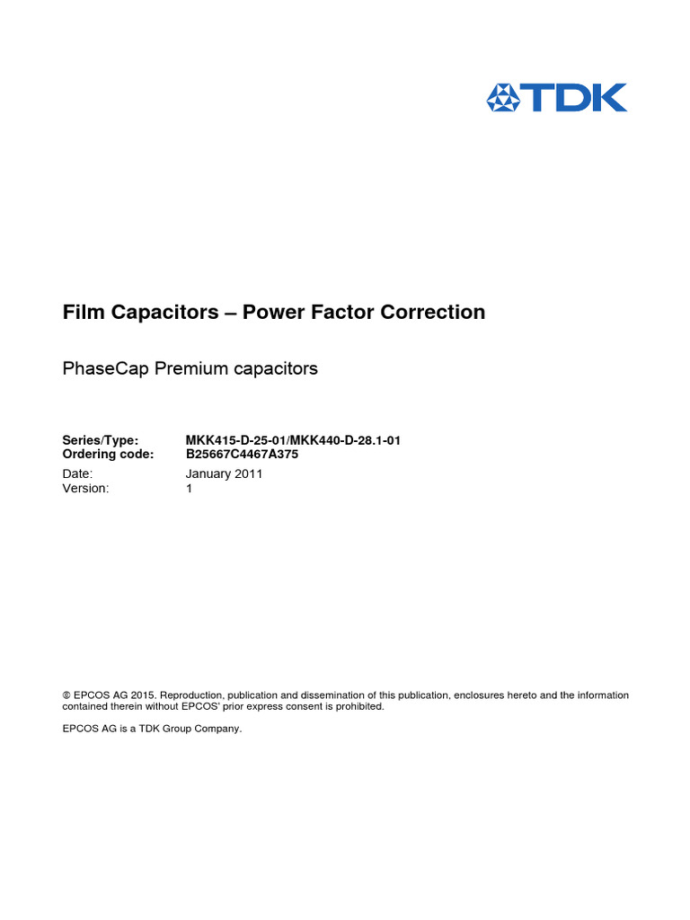 PhaseCap Premium Film Capacitors | PDF | Capacitor | Electronics